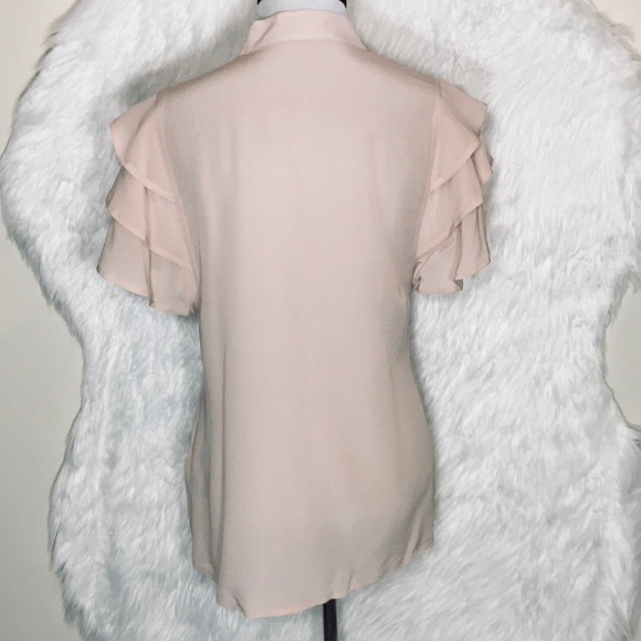 Rachel Zoe | Tops | Rachel Zoe Ruffle Sleeve Top | Poshmark